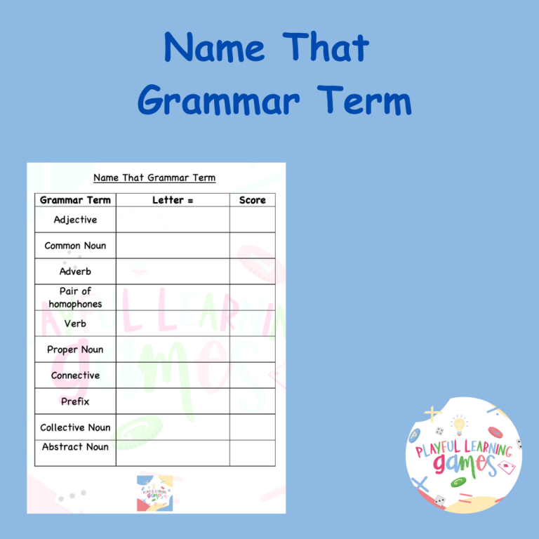 Grammar Games - Playful Learning Games