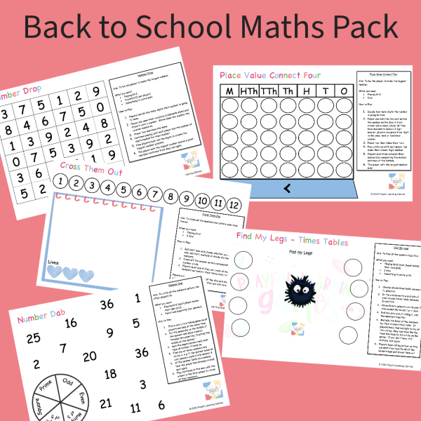 Back to School Maths Pack - Playful Learning Games