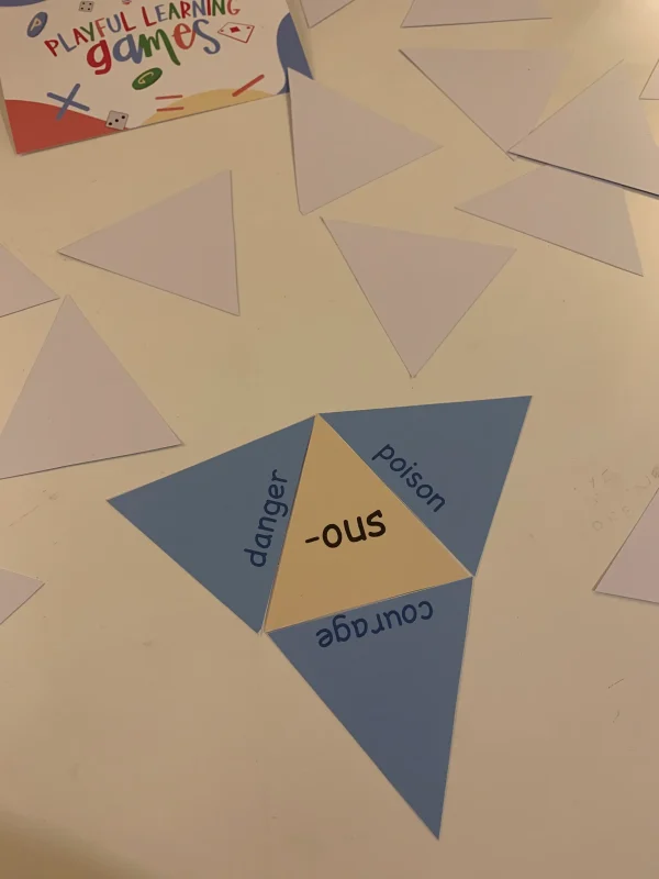 Suffix Triangles - Playful Learning Games