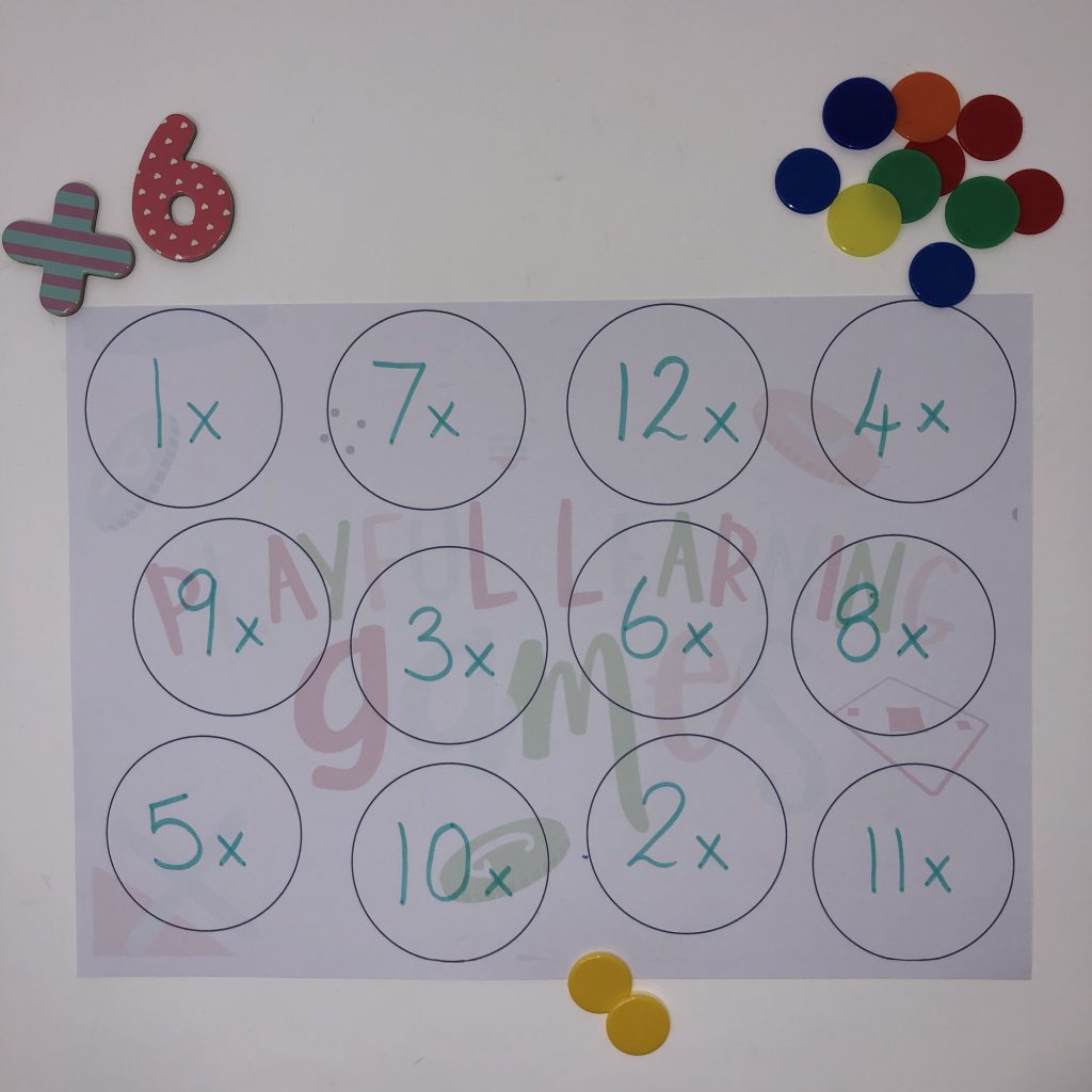 Times Table Tiddlywinks - Playful Learning Games