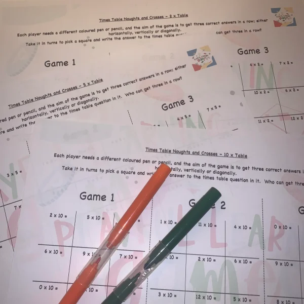 Times Table Noughts and Crosses - Playful Learning Games