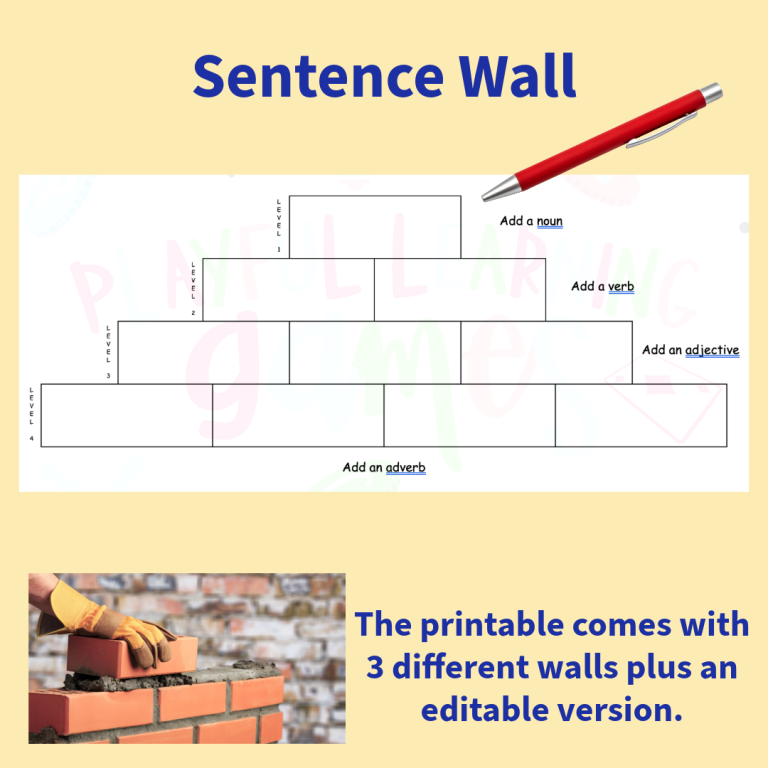 Sentence Wall - Playful Learning Games