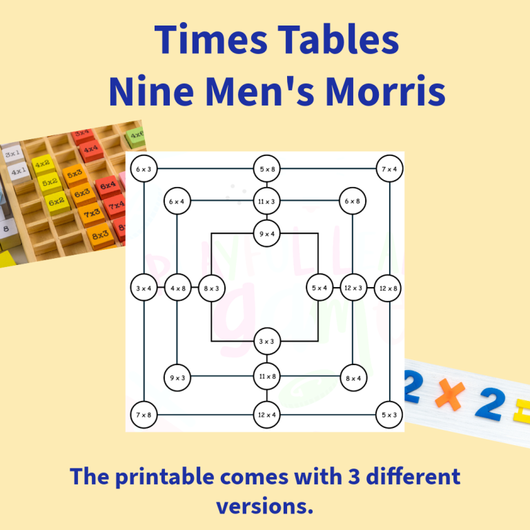Times Table Four in a Row - Playful Learning Games