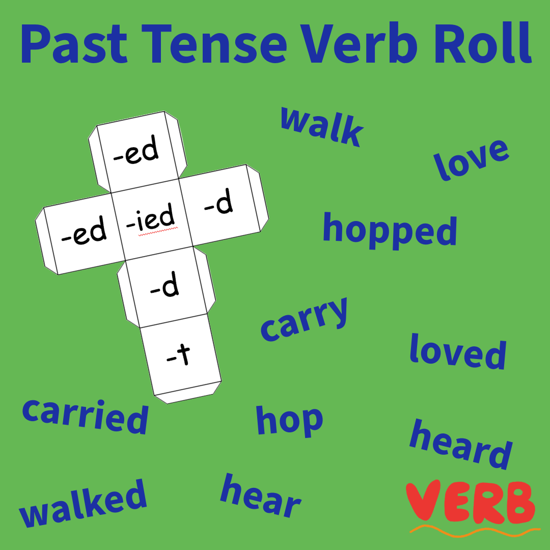 Past Tense Verb Roll Playful Learning Games Past Tense Verb Roll Playful Learning Games
