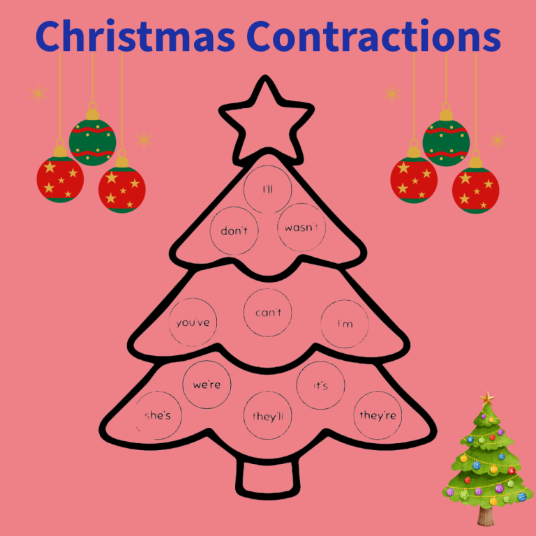 Christmas Contractions - Playful Learning Games