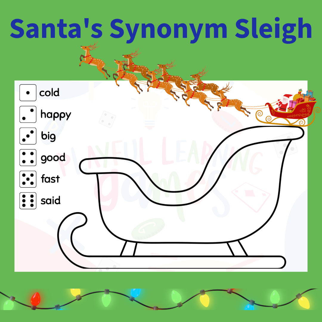 Santa’s Synonym Sleigh - Playful Learning Games