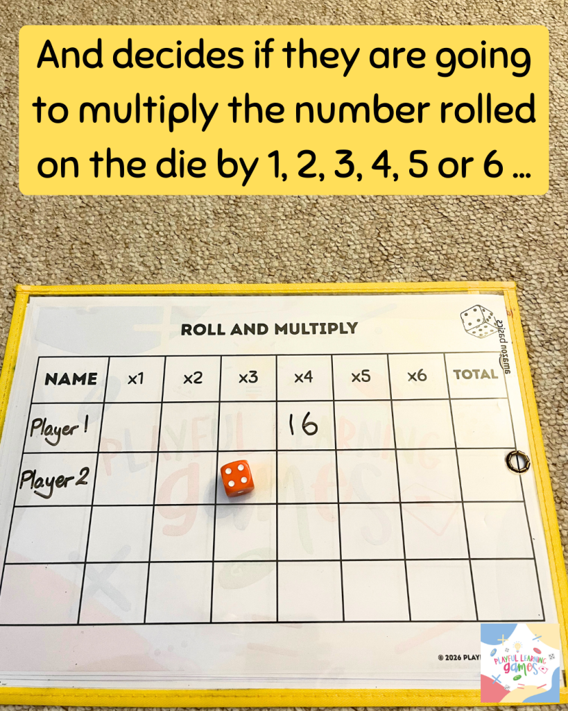 Roll and Multiply - Playful Learning Games